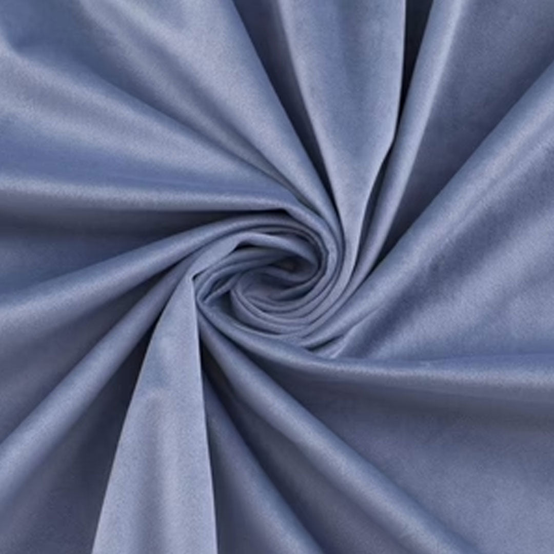 Pair Of Premium Blue Velvet Eyelet Curtain – shopizz