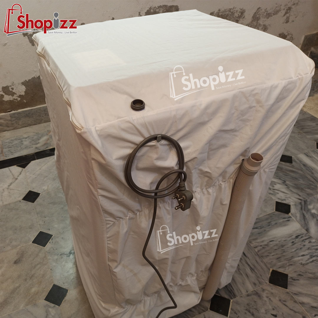 Zipper Waterproof Washing Machine Cover Top Loaded White Color – All S ...